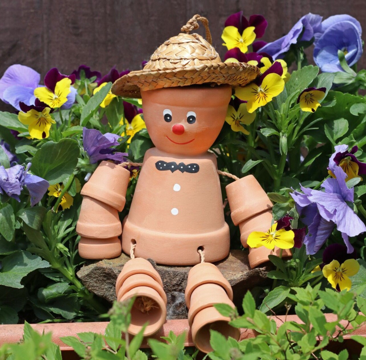 Terracotta Flower Pot Man / Plant Pot Men Garden Planters - Etsy UK
