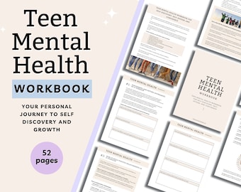 Teen Mental Health Self-esteem Workbook and Worksheets for School ...