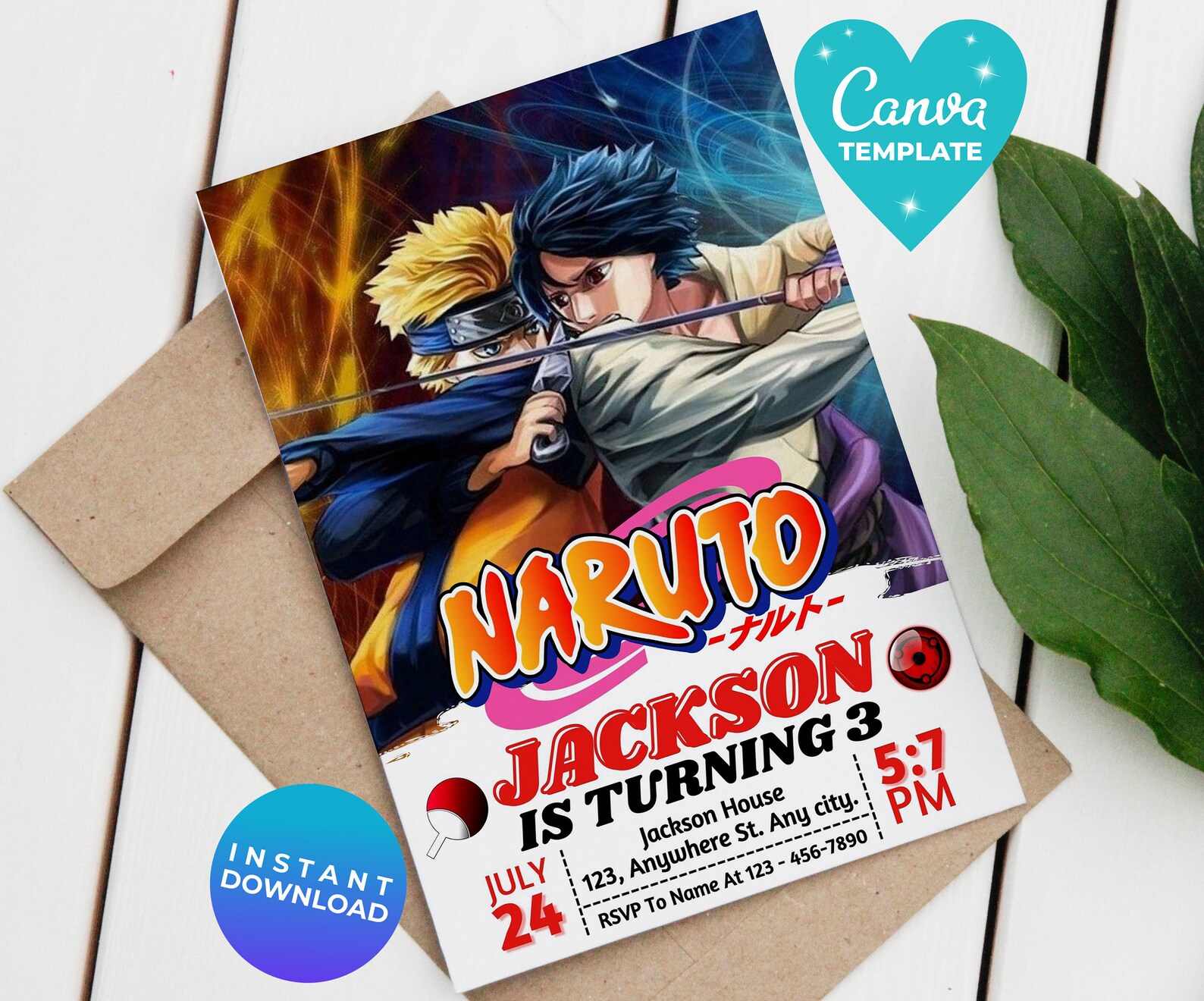 Editable Manga Anime Birthday Invitation Boys Manga Party - Etsy
