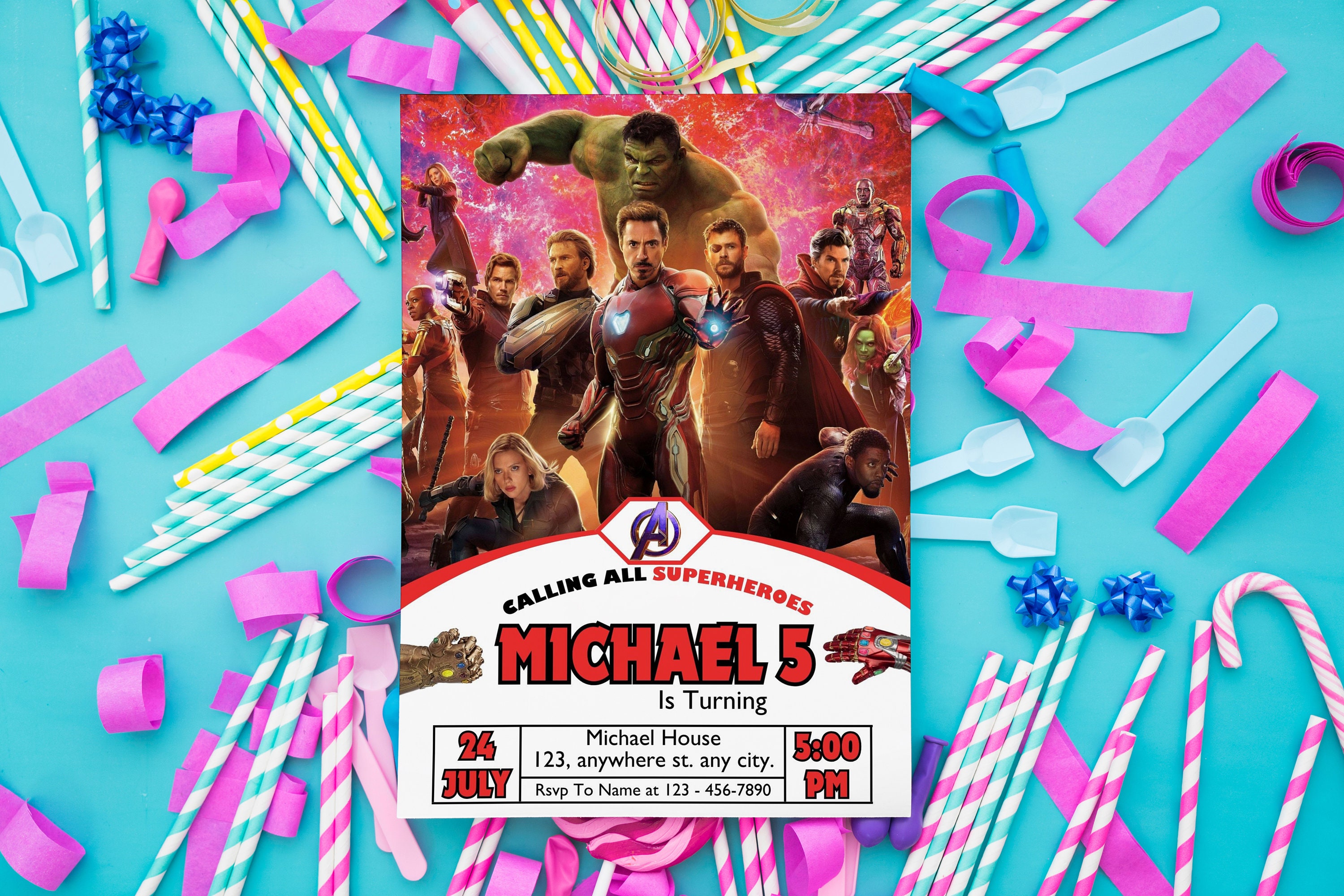 Editable Avengers Birthday Invitation Avengers Party - Etsy