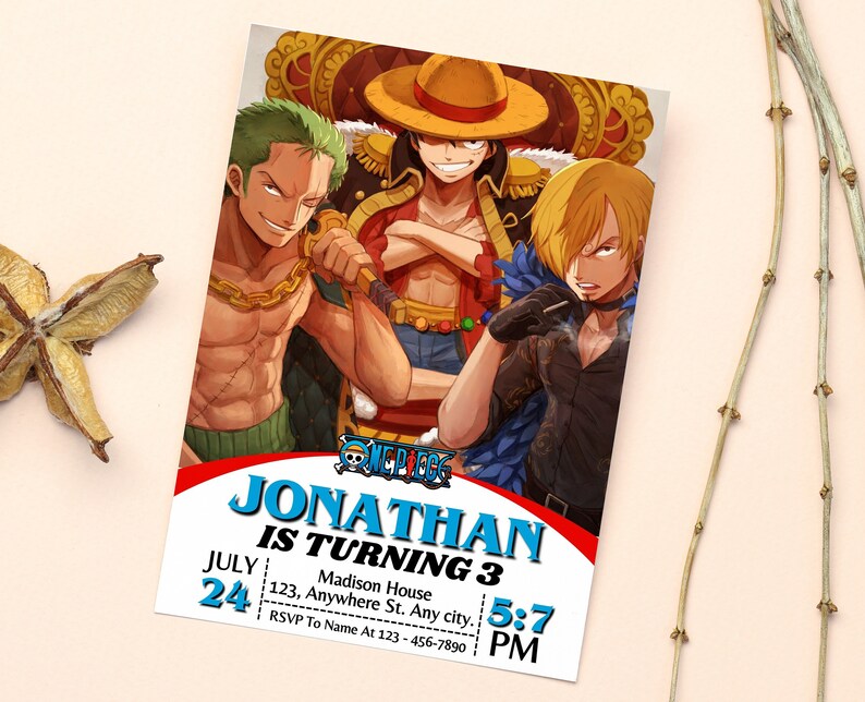 Editable Manga Anime Birthday Invitation Boys Manga Party - Etsy