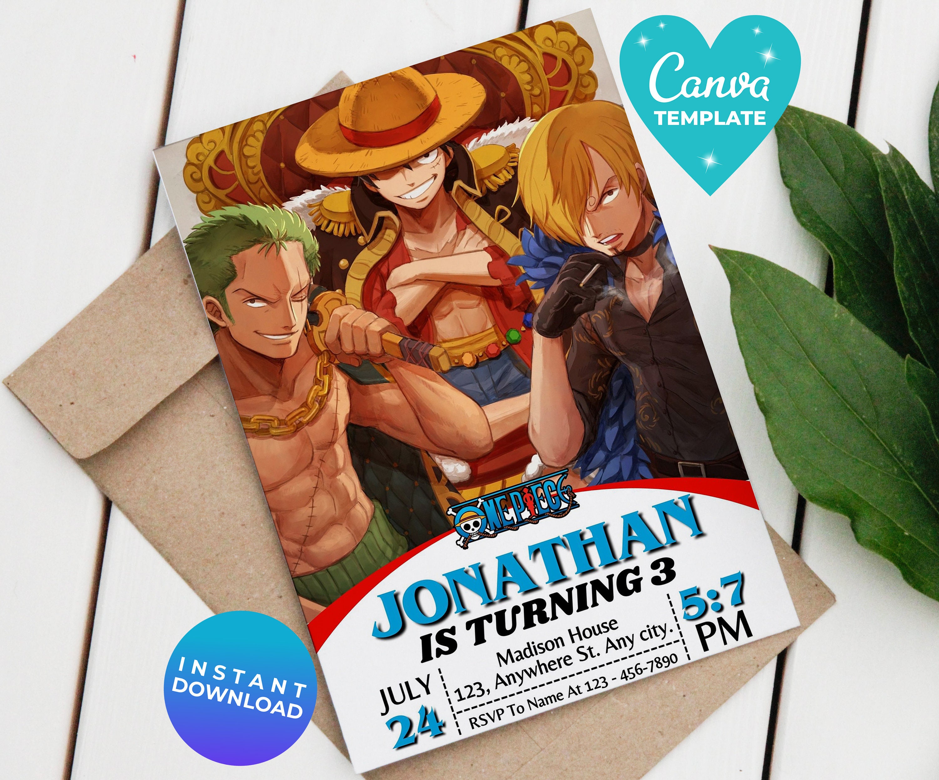 Editable Manga Anime Birthday Invitation Boys Manga Party - Etsy