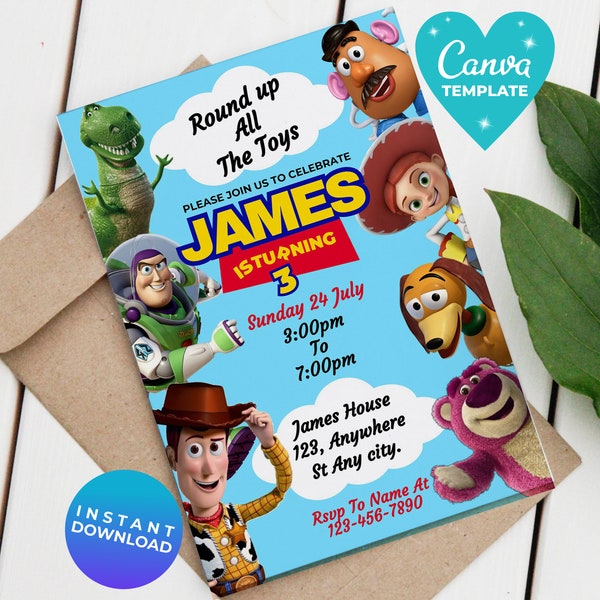 Toy Story Invites - Etsy