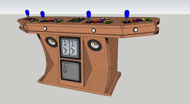 Sofa Arcade 4 Players With Trackball, CNC Milling, DXF Plans for 18 Mm ...