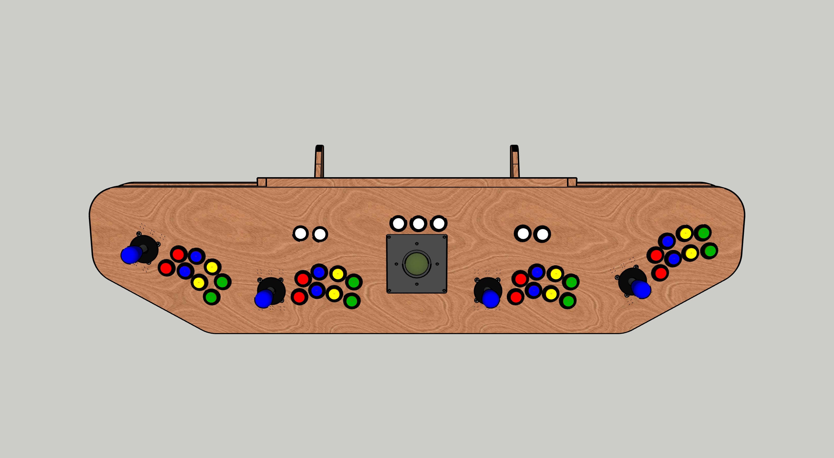 Stand Arcade 4 Players With Trackball, CNC Milling, DXF Plans for 18 Mm ...