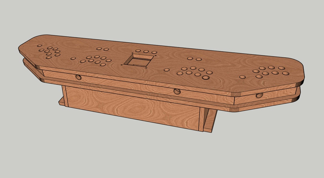 Table Arcade 4 Players With Trackball, CNC Milling, DXF Plans for 18 Mm ...