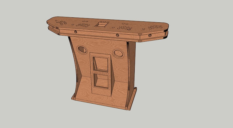 Stand Arcade 4 Players With Trackball, CNC Milling, DXF Plans for 18 Mm ...