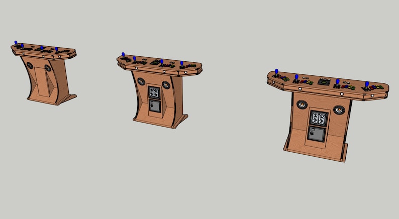 Stand Arcade 4 Players With Trackball, CNC Milling, DXF Plans for 18 Mm ...