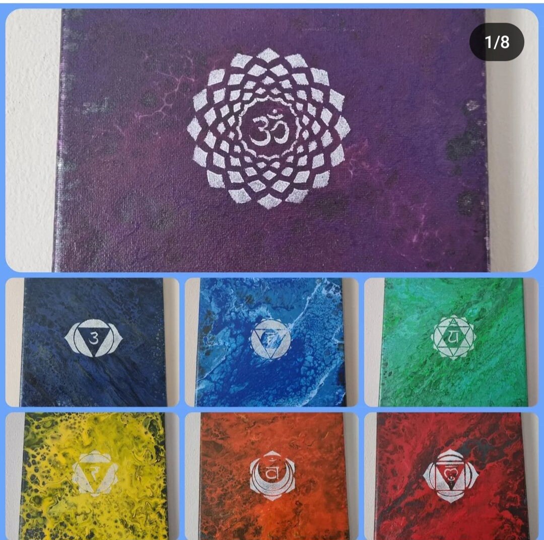Original Mini Chakra Paintings - Etsy