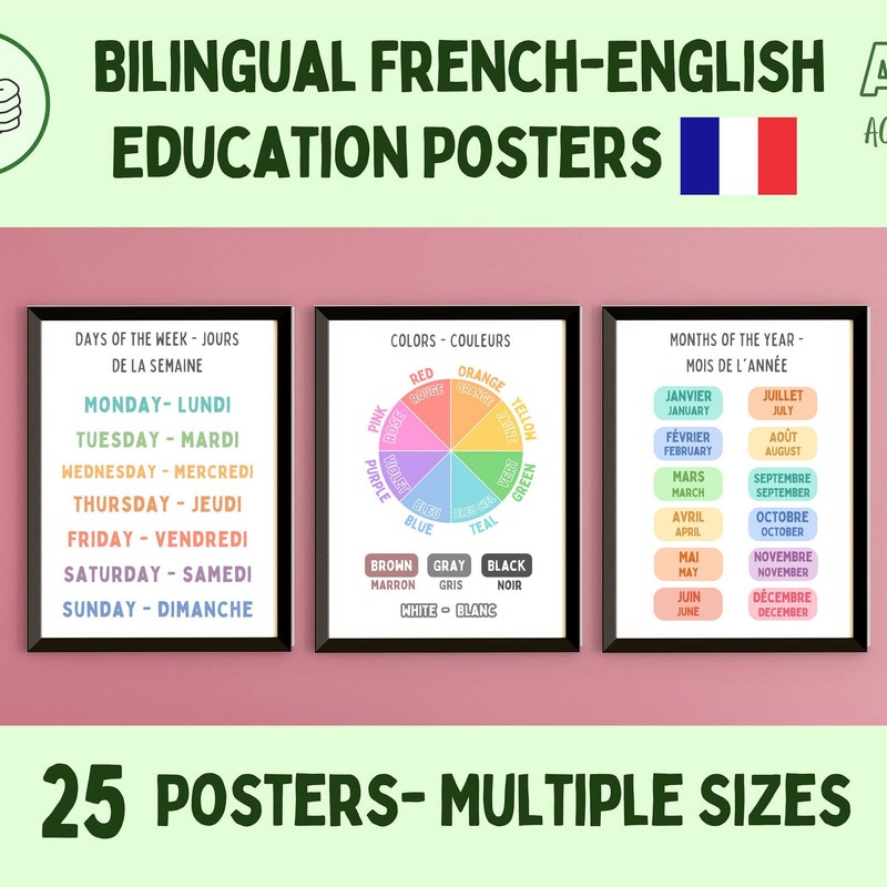 French Language Posters - Etsy