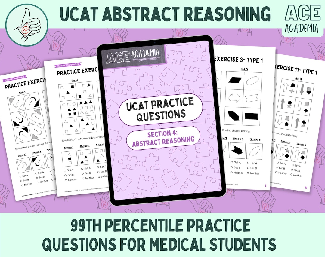 UCAT Section 4 Abstract Reasoning Set of 100 UCAT Practice Questions ...