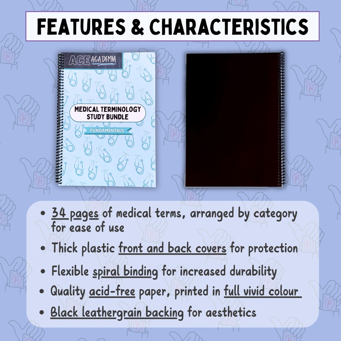 Medical Terminology Spiral Bound Bundle, Over 450 Medical Terms for ...
