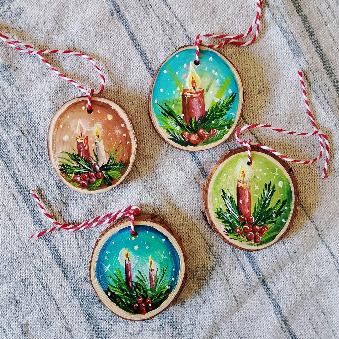 Hand-painted Wooden Slices Made From Recycled Materials, Perfect for ...