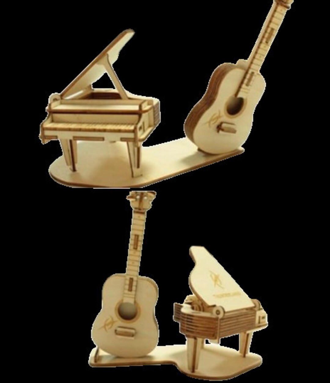 Piano and Guitar Laser Cut DXF File - Etsy