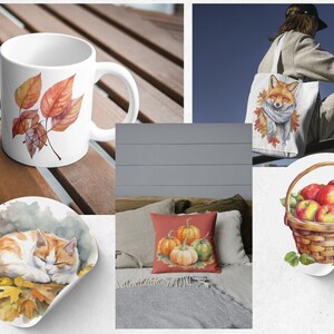 Watercolor Fall Clipart Bundle | 25 PNG | Digital Download | Commercial ...