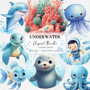 Underwater Clipart Bundle - 22 PNG - Digital Download, Commercial Use ...