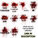 Blood Splatter Clipart Bundle | 6 PNG | Horror Themed Bloody Digital ...