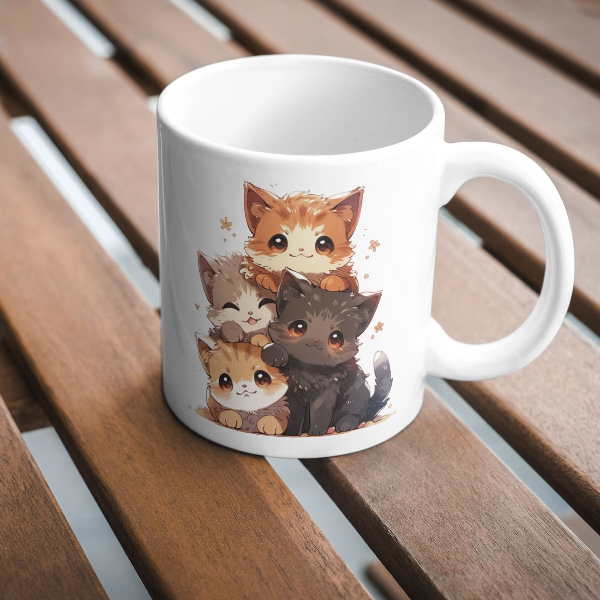 Kittens Clipart Bundle | 25 PNG | Cute Kittens Anime / Cartoon Style ...