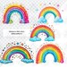 Rainbow Clipart Bundle | 10 PNG | Rainbow Digital Download Sublimation ...