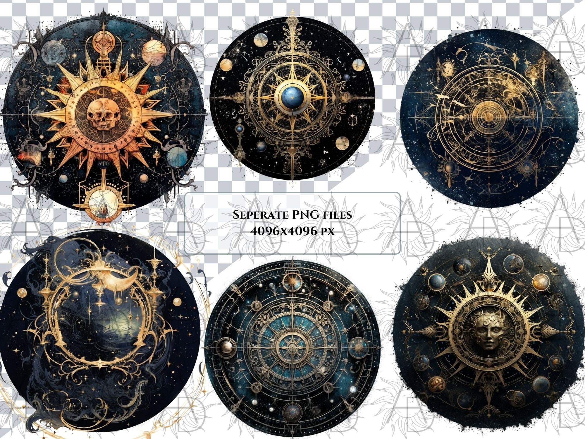 Constellation Clipart Bundle | 12 PNG Images | Stellar Design for ...