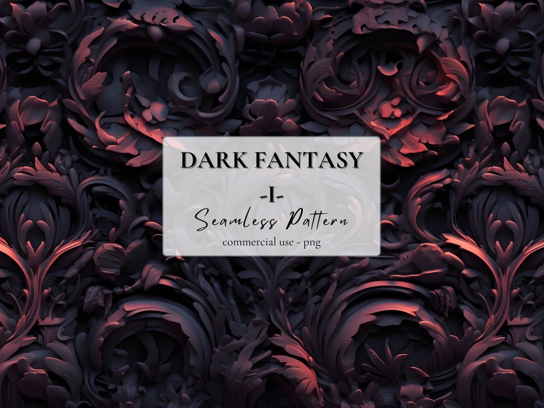 Dark Fantasy I Seamless Pattern - PNG Digital Download Seamless Texture ...