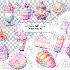 Pastel Sweets Clipart Bundle | PNG Bakery Clipart Pastel Rainbow ...
