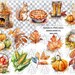 Watercolor Fall Clipart Bundle 25 PNG Digital Download Commercial Use ...