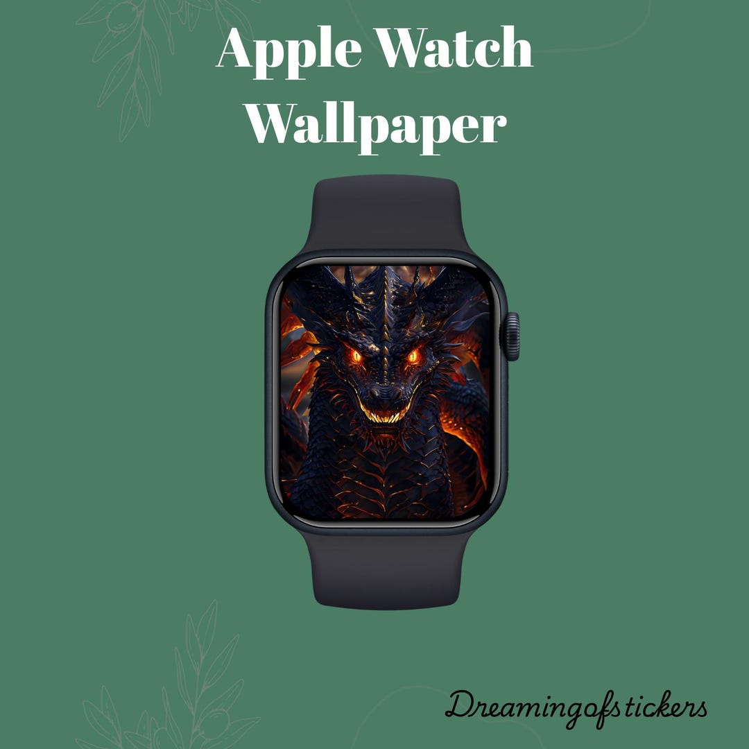 Fire Dragon Smartwatch Face, Fierce Black and Red Dragon Watch ...