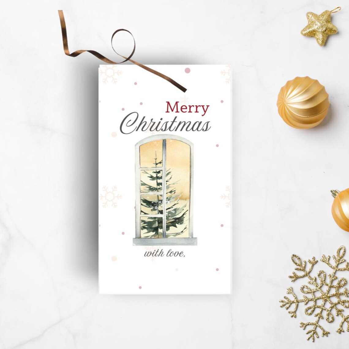 Christmas Gift Tags, PRINTABLE, Name Tag Christmas Label, Set of 6 ...