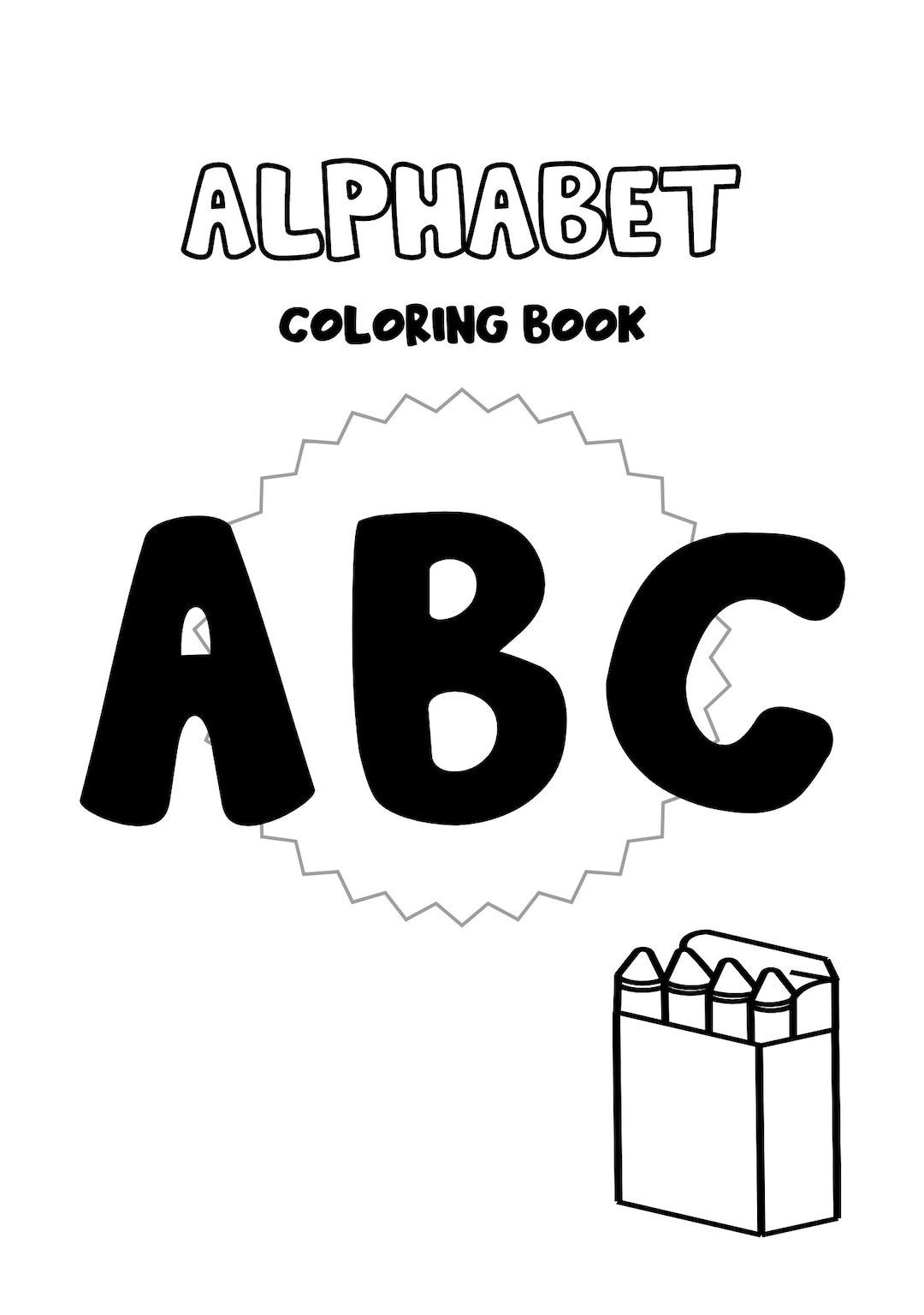 Toddler Alphabet Coloring Pages - Etsy