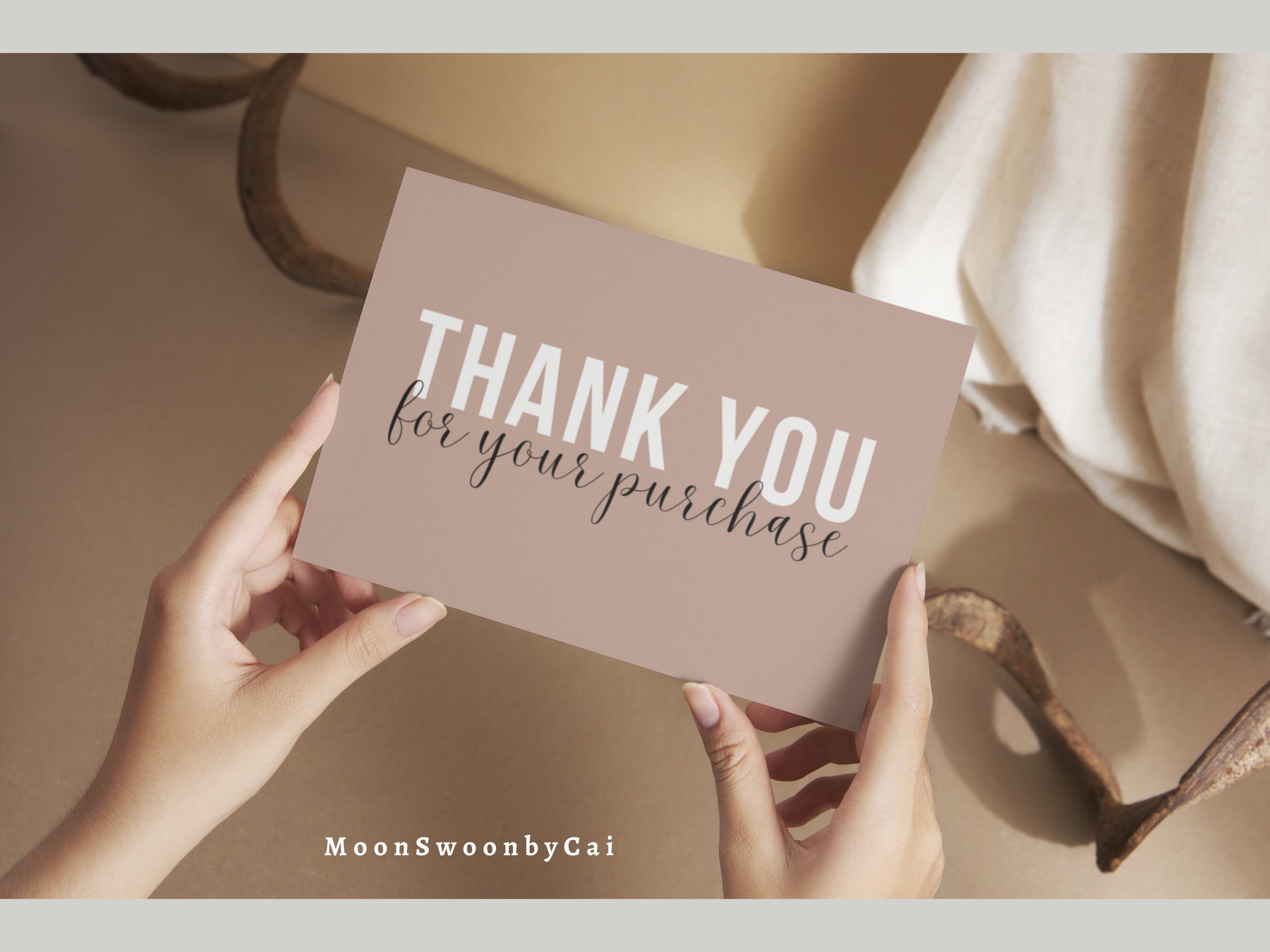 EDITABLE Thank You for Your Purchase, Editable Template, Insert Card ...