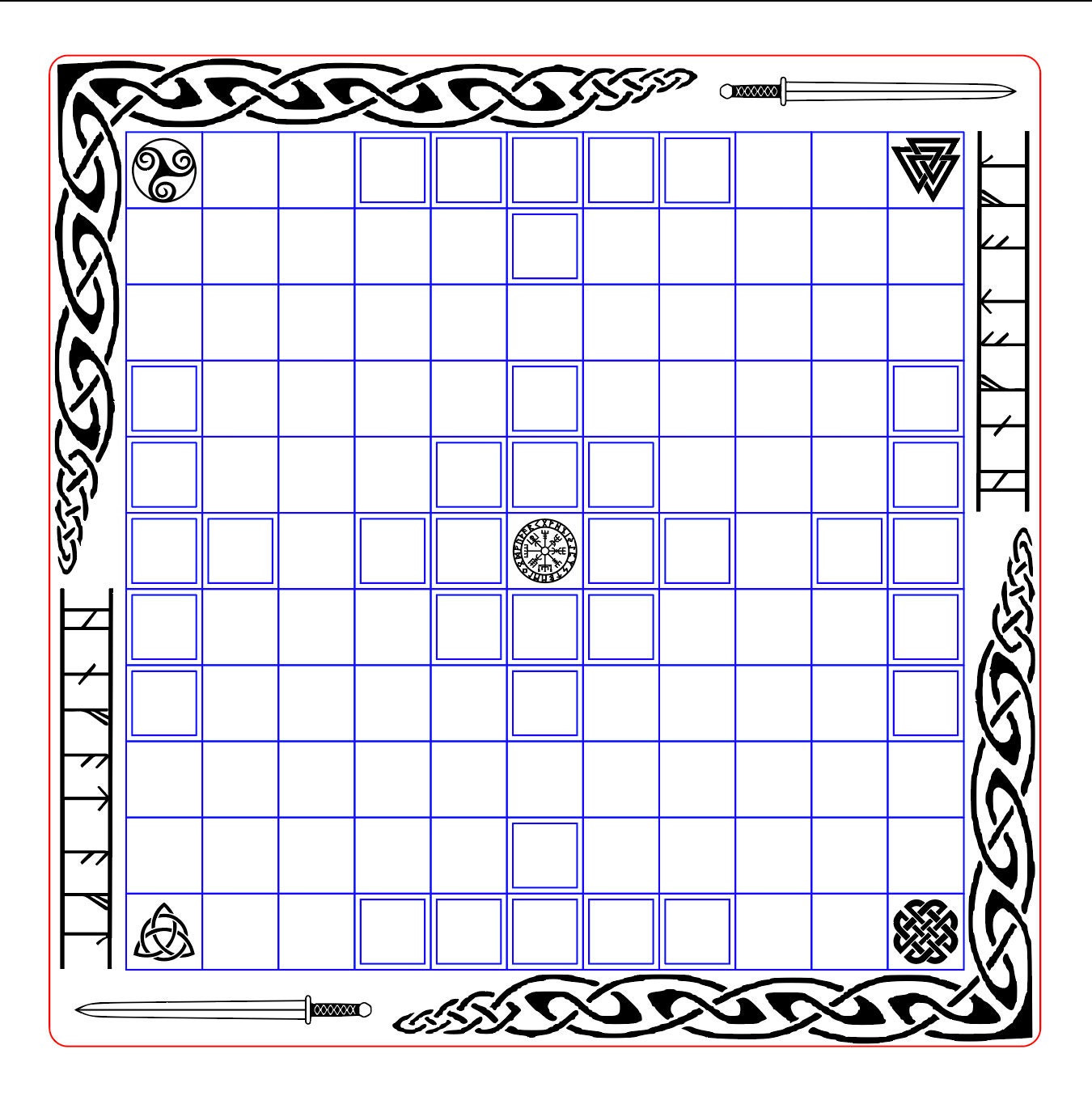 Hnefatafl Board Game File - Etsy