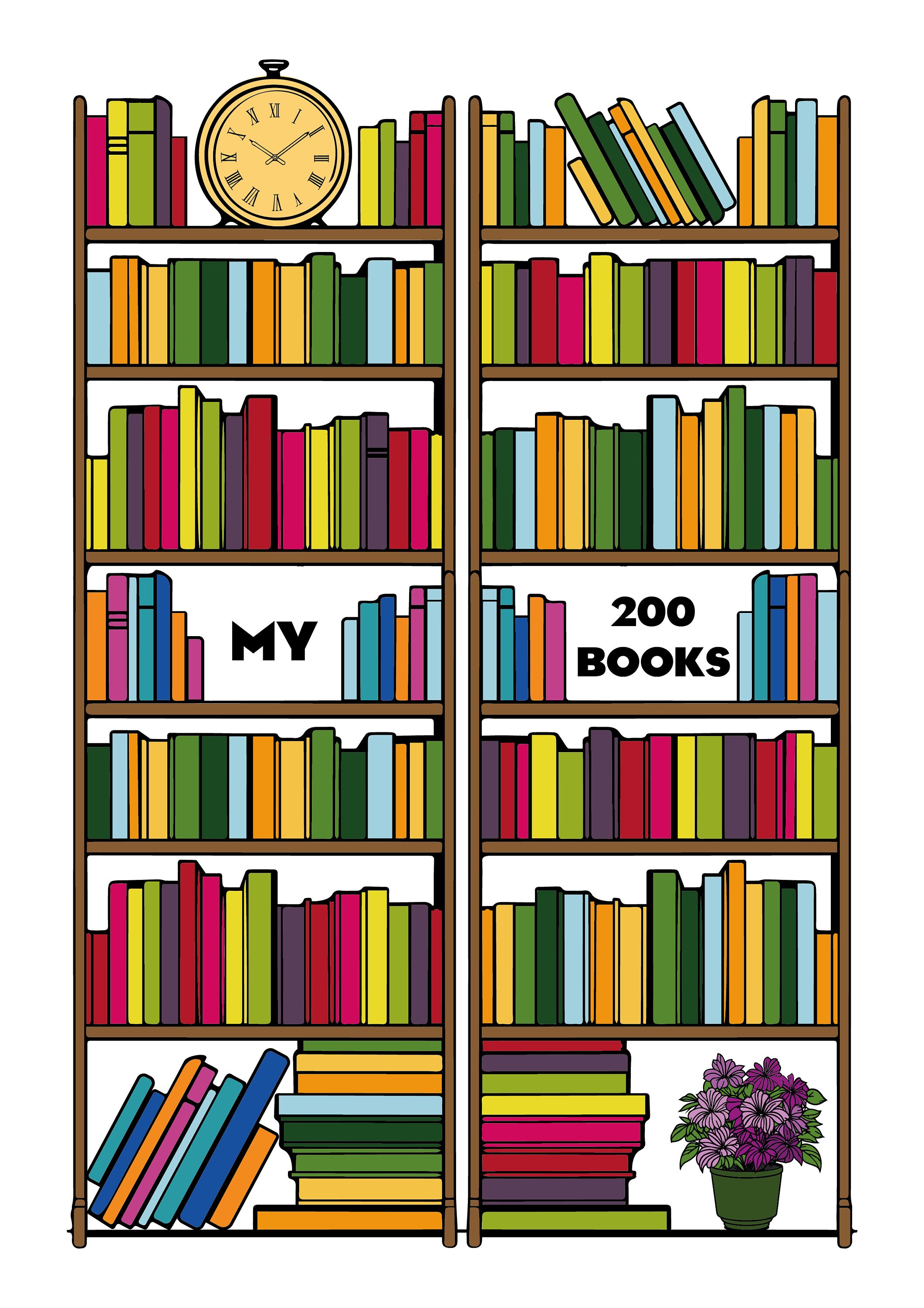 Set of Reading Trackers Printable, Bookshelf Reading Planners A4, Daily ...
