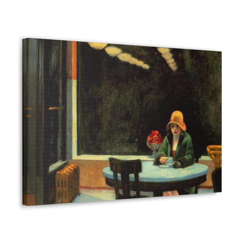 Edward Hopper - Automat 1927, Canvas Gallery Wraps - Etsy