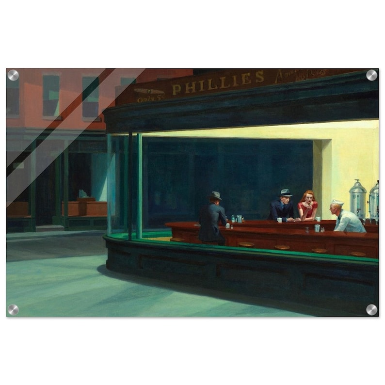 Edward Hopper, Nighthawks (1942) Acrylic Print - Etsy