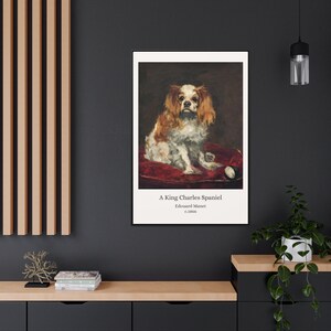 Edouard Manet, A King Charles Spaniel c.1866, Framed Art Canvas - Etsy