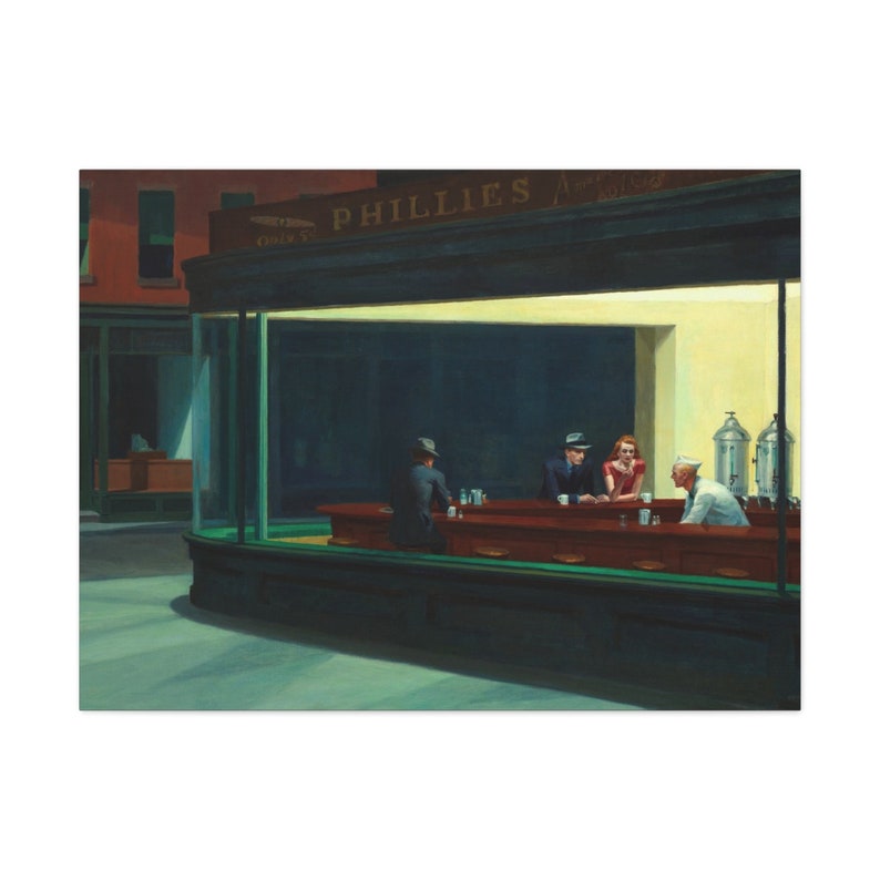 Edward Hopper, Nighthawks (1942), Canvas - Etsy