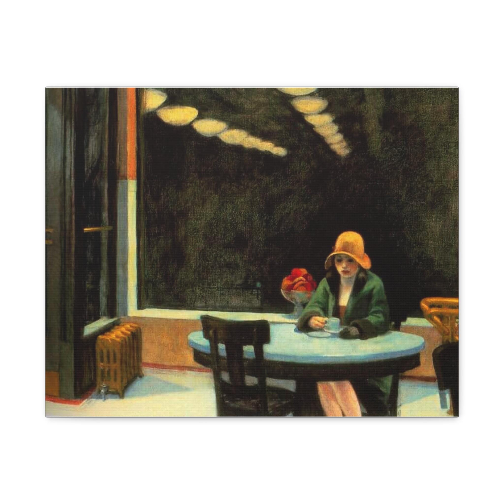 Edward Hopper Automat 1927, Canvas Gallery Wraps - Etsy