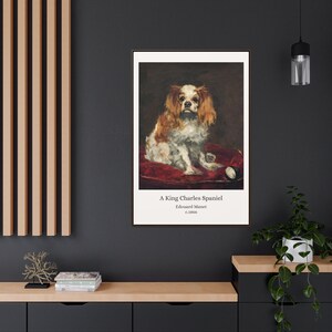 Edouard Manet, A King Charles Spaniel c.1866, Framed Art Canvas - Etsy