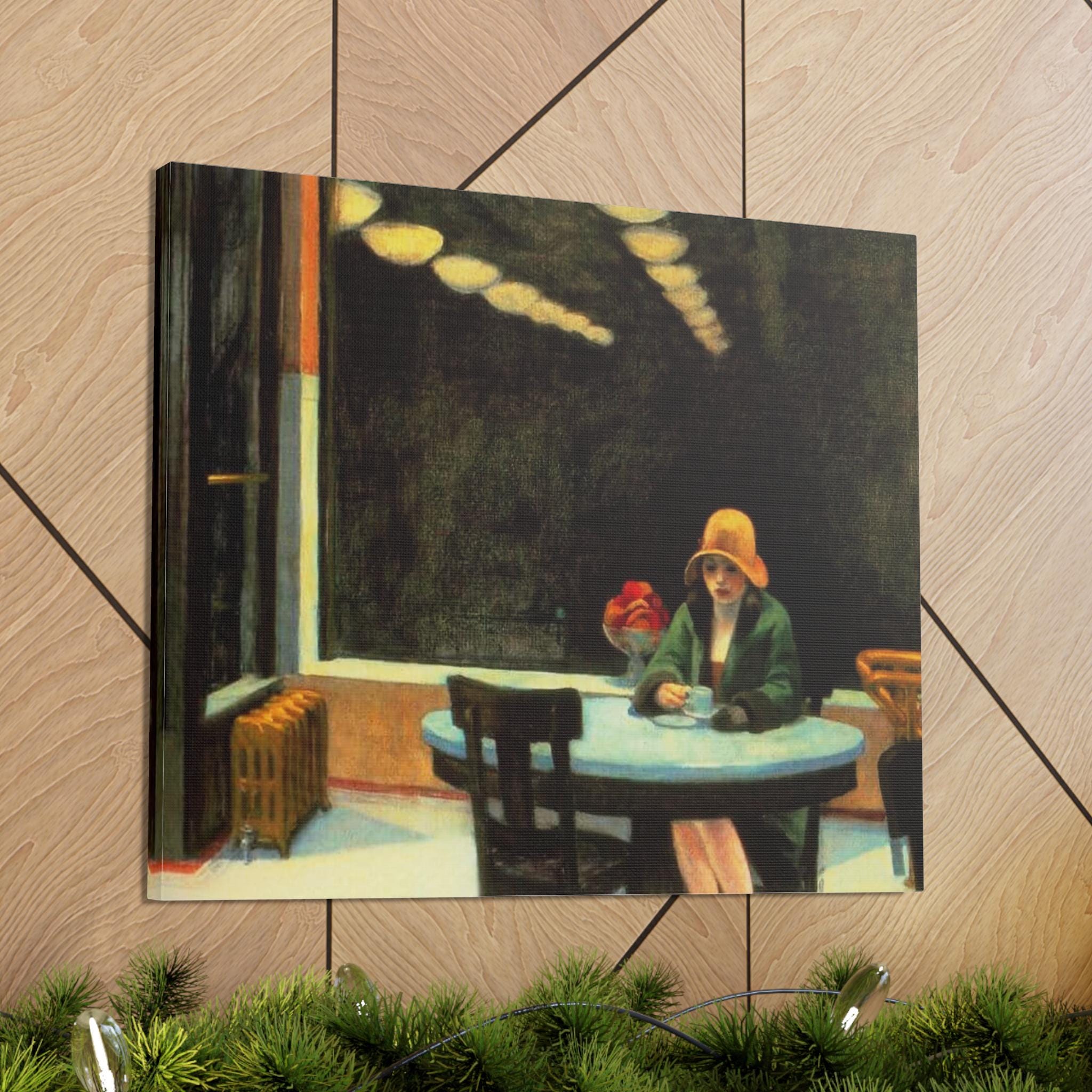 Edward Hopper Automat 1927, Canvas Gallery Wraps - Etsy