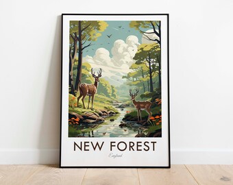 Map of the New Forest National Park Art Print - Etsy