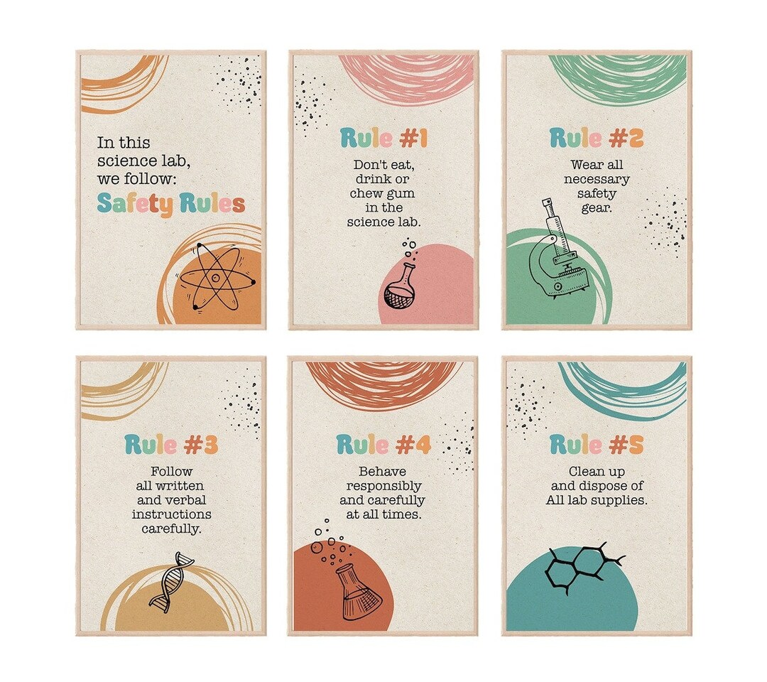 Lab Safety Poster Printable Download Science Classroom - Etsy Australia