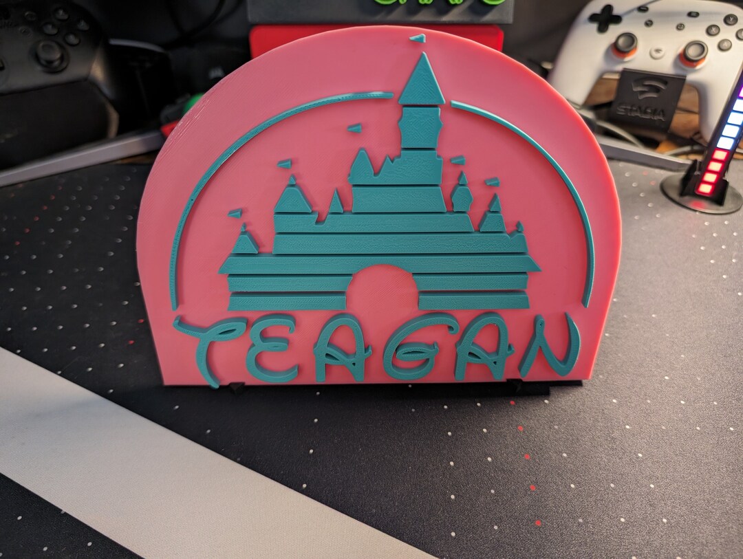 Disney Castle Custom Name Plate Wall/display Stand - Etsy
