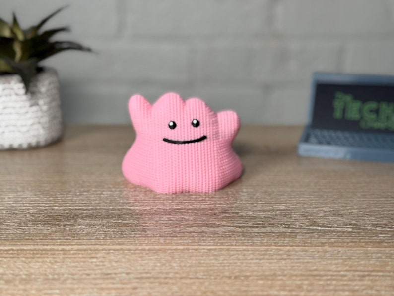 Ditto Crocheted Style 3D Printed Figurine - Etsy Australia