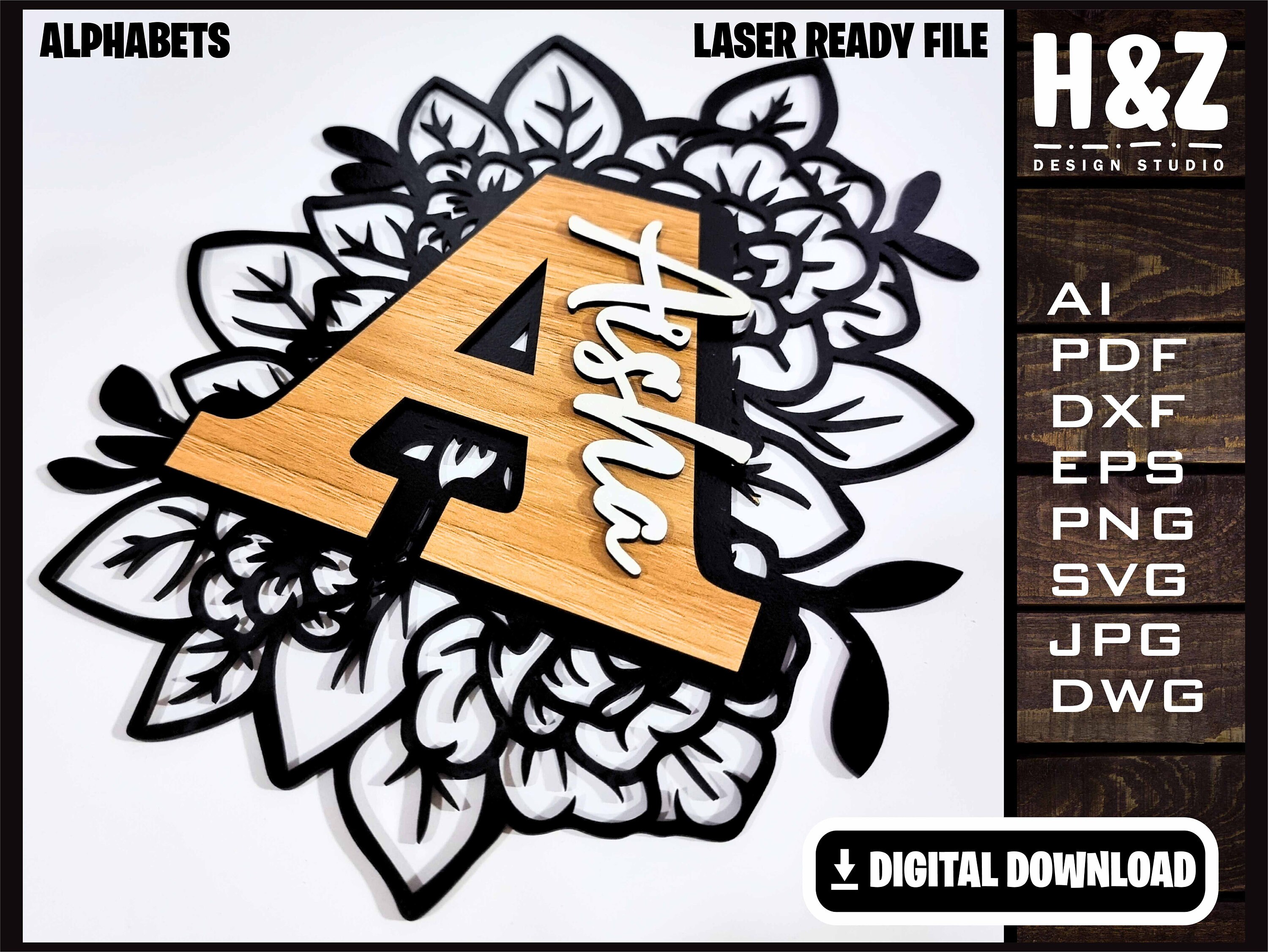 Floral Alphabet Name, Alphabet, Monogram, Floral Monogram, Letters,svg ...