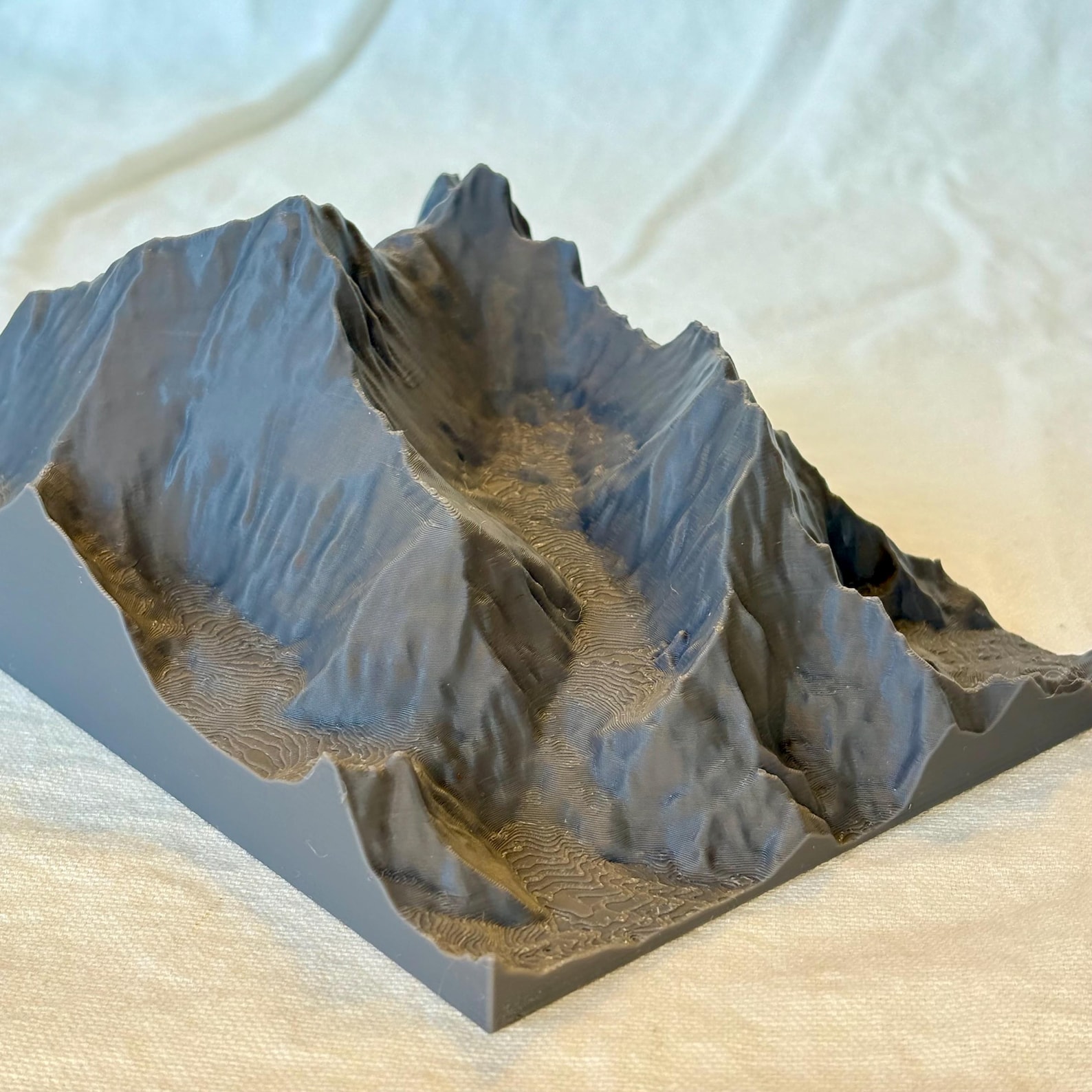 Mount Everest 3D Print Model - Topographic Mountain Art - Rustic ...