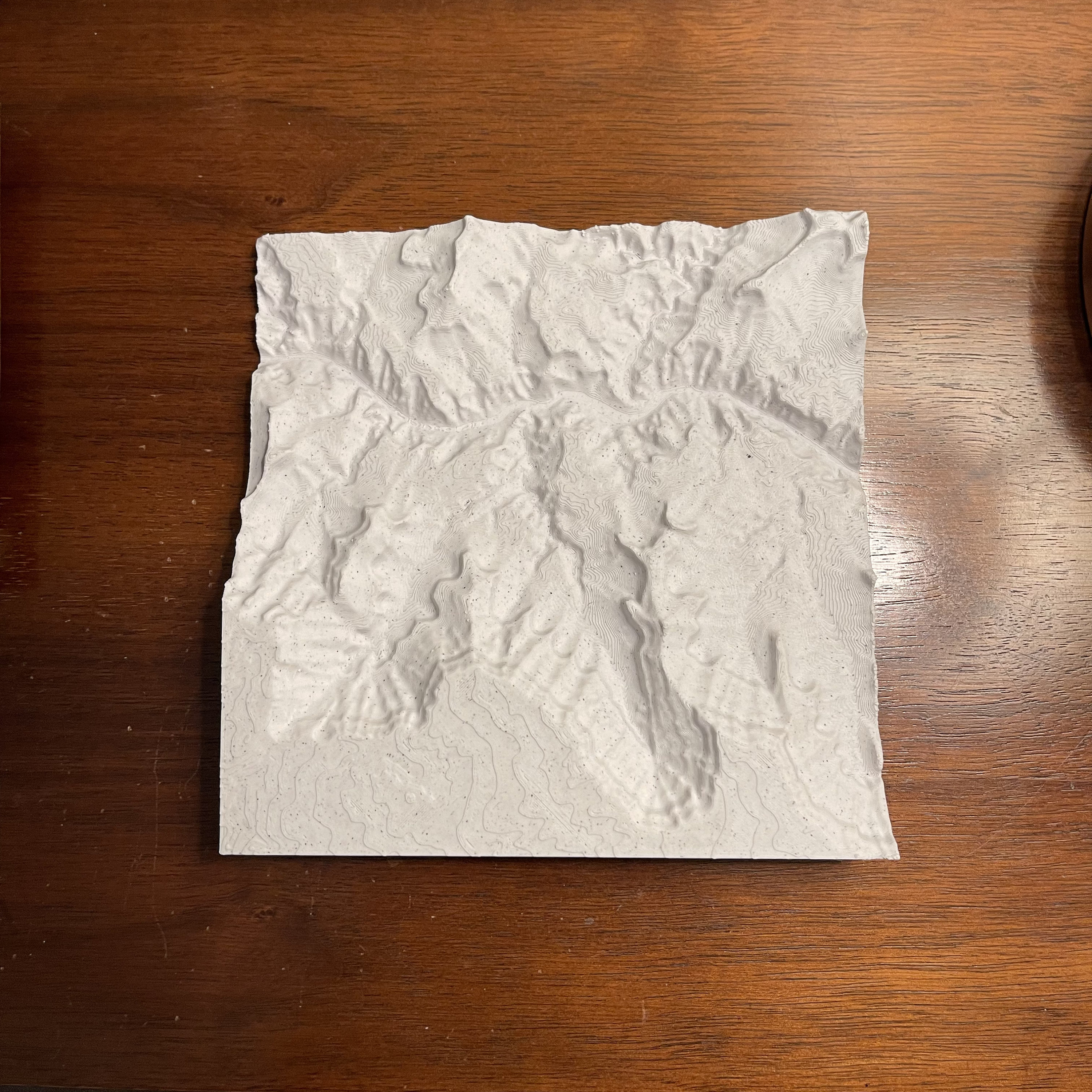 Grand Canyon Topographic Map Sculpture 3D Printed Tabletop Decor for ...