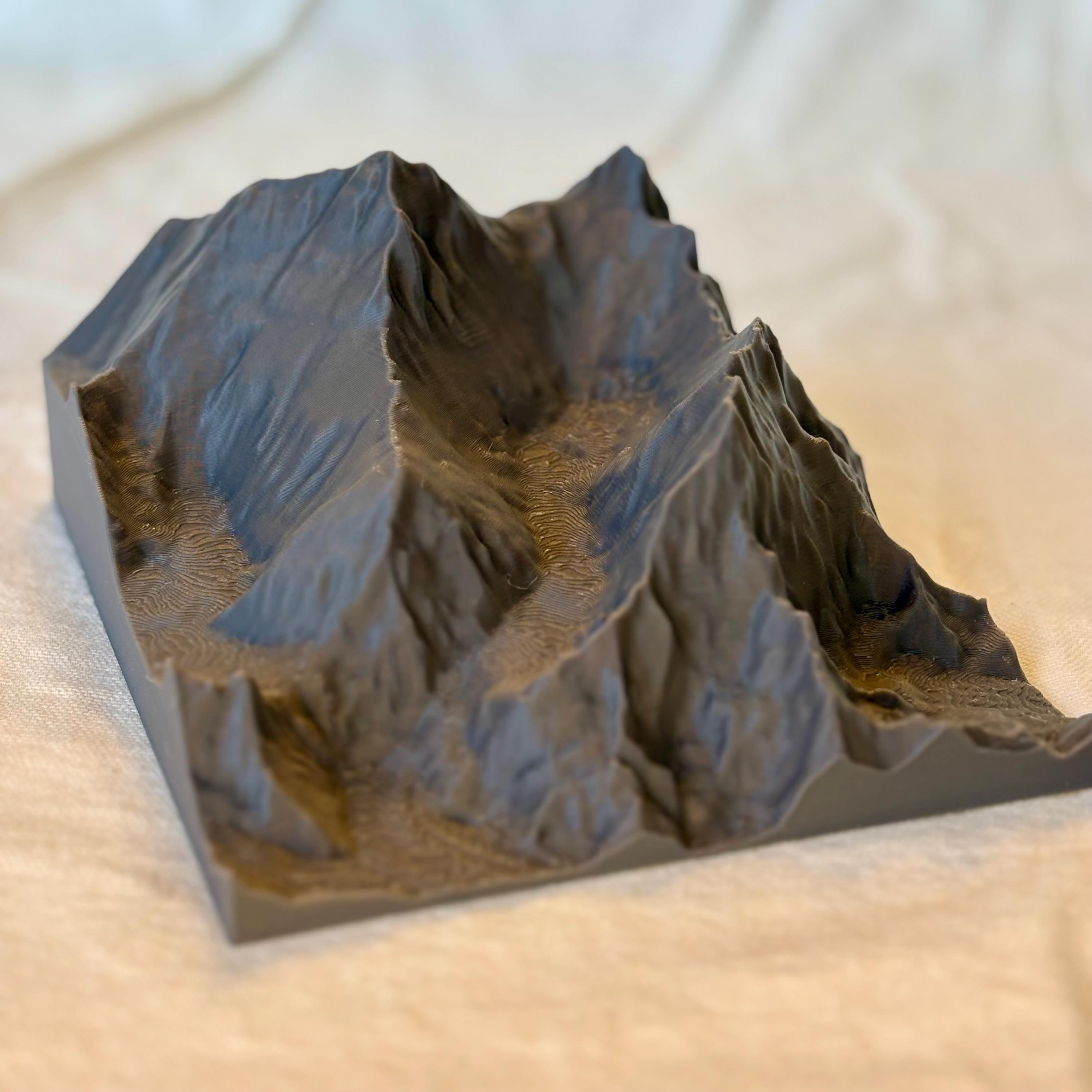 Mount Everest 3D Print Model - Topographic Mountain Art - Rustic ...