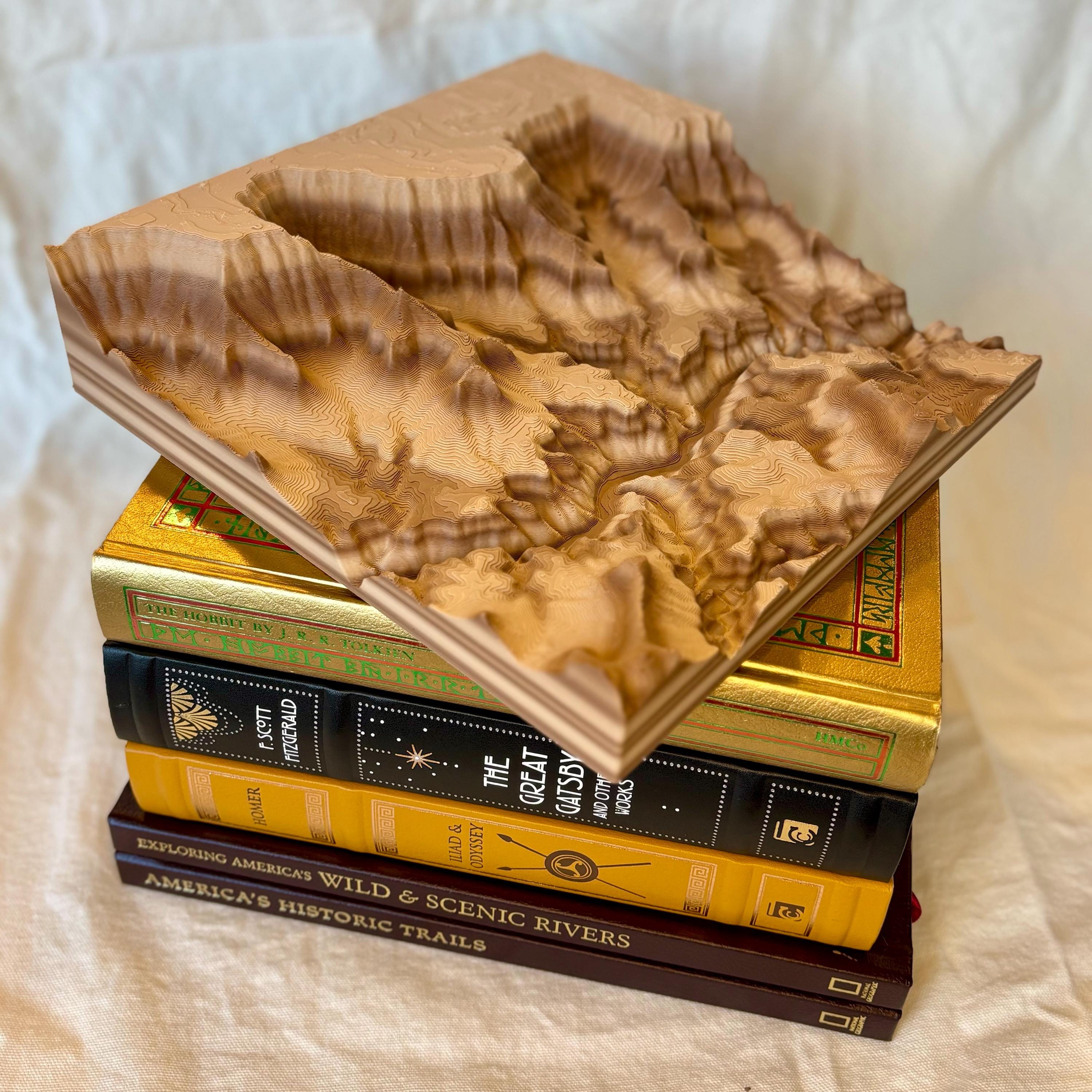 Large Grand Canyon Topographic Map Sculpture - 3D Printed Tabletop ...