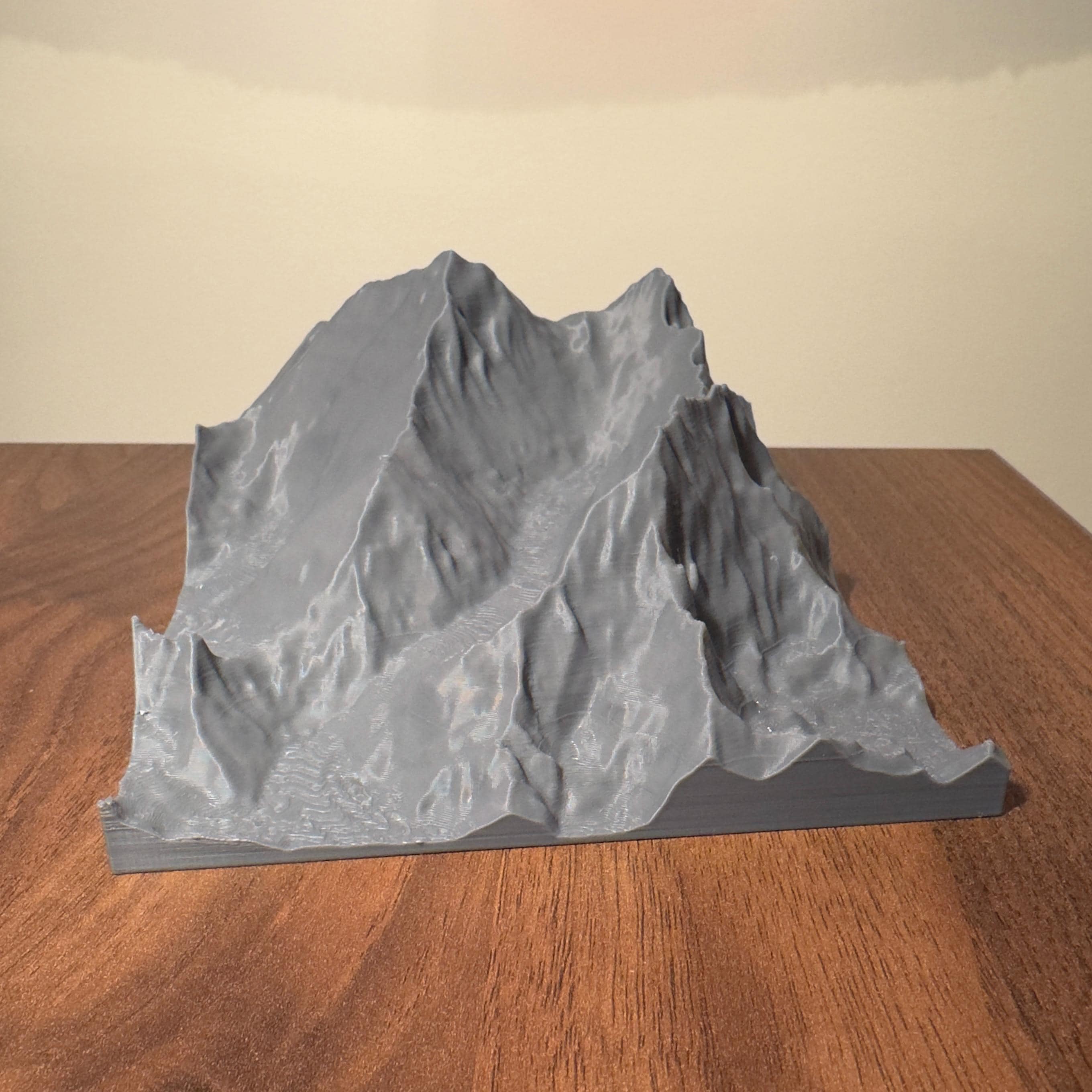Mount Everest 3D Print Model - Topographic Mountain Art - Rustic ...